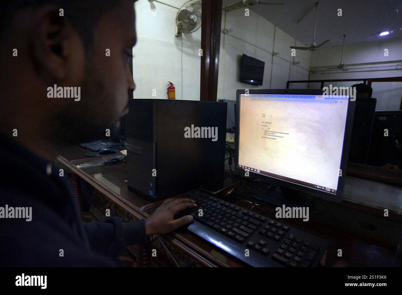 Citizens are facing internet connectivity issues, in Karachi on Friday ...