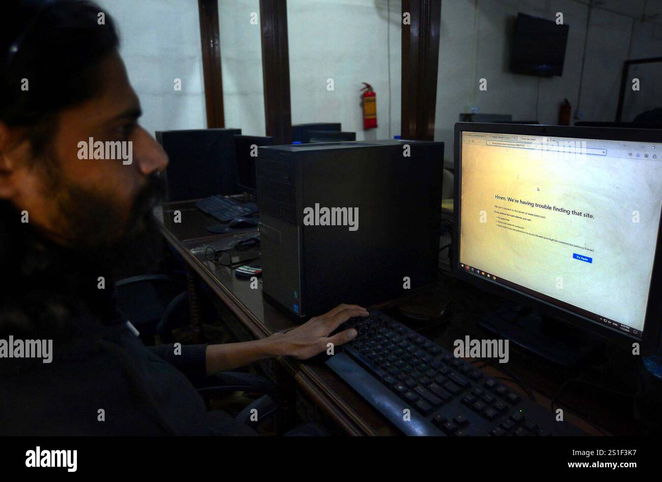 Citizens are facing internet connectivity issues, in Karachi on Friday ...