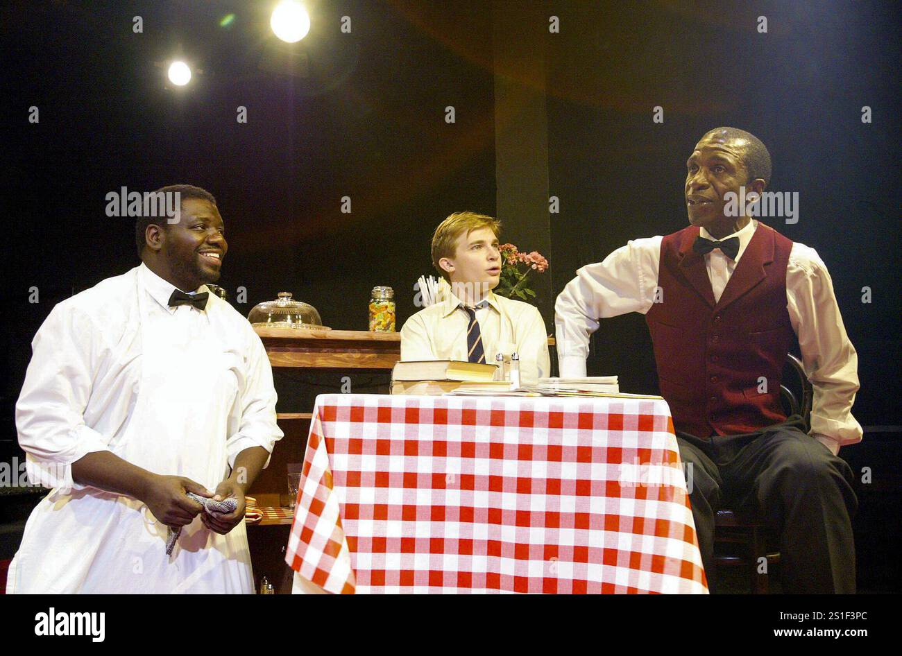 l-r: David Webber (Willie), Jonathan Broadbent (Hally), Ewart James ...