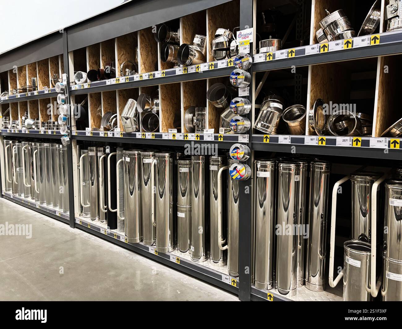 Kyiv, Ukraine - January 03, 2025: Shelves displaying a variety of ...