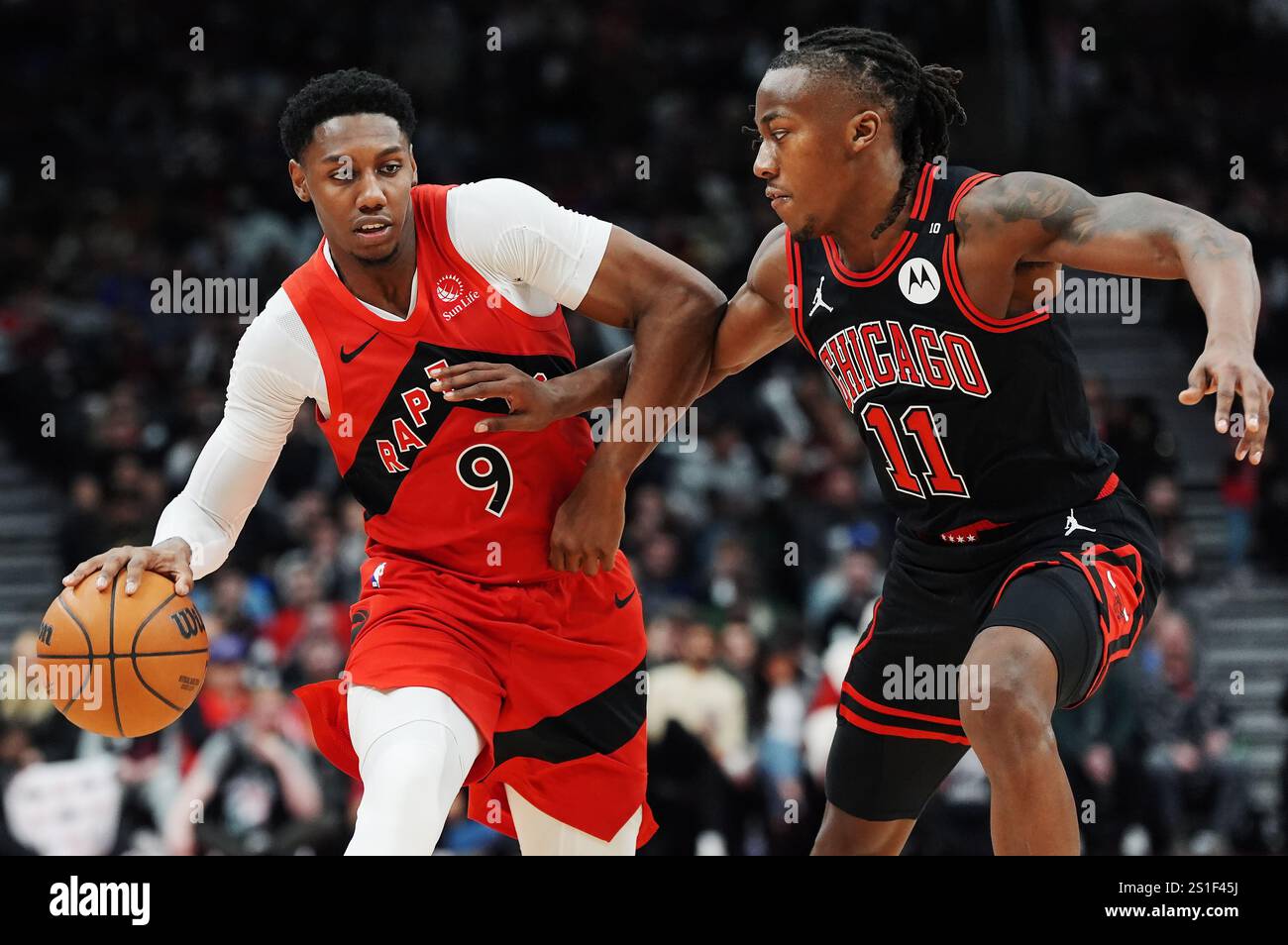 Toronto, Canada. 16th Dec, 2024. Toronto Raptors' RJ Barrett (9 ...