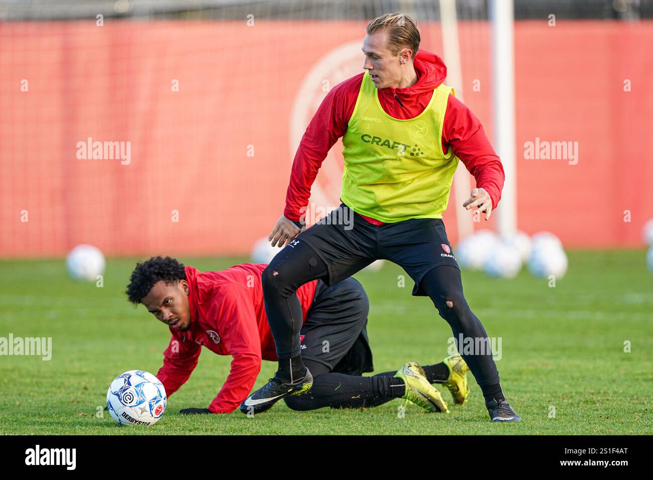 ALMERE, NETHERLANDS - JANUARY 3: Joey Jacobs of Almere City FC during ...