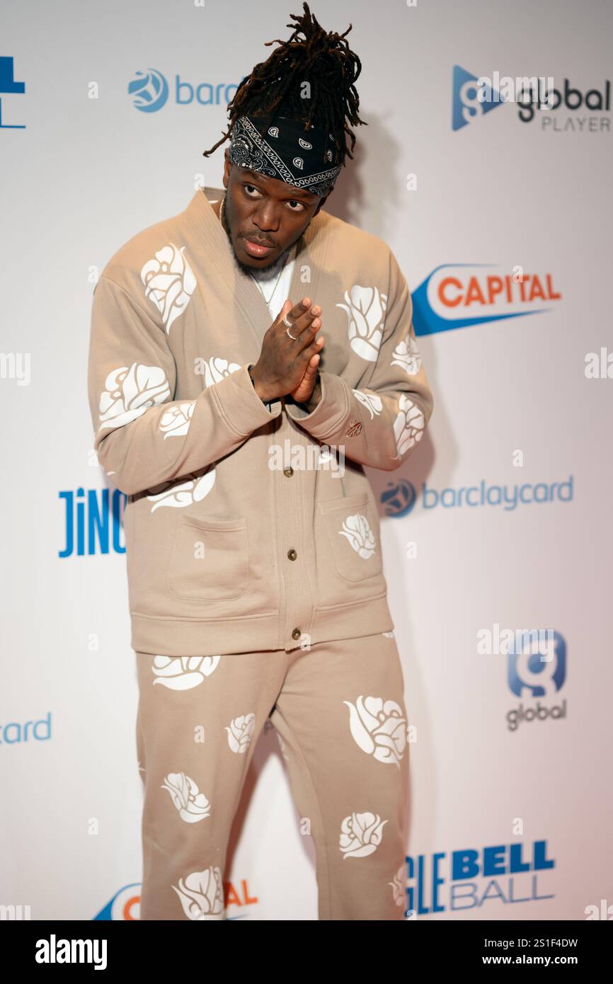 LONDON, ENGLAND - DECEMBER 08: KSI attends Capital's Jingle Bell Ball ...