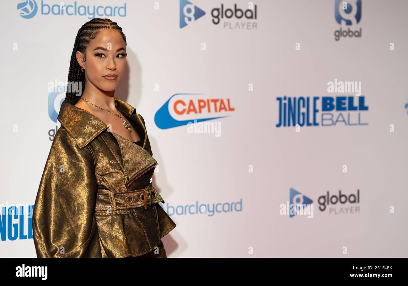 LONDON, ENGLAND - DECEMBER 08: Jazzy attends Capital's Jingle Bell Ball ...