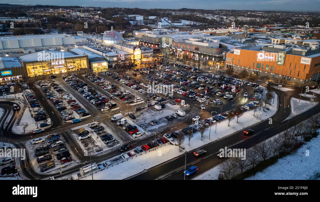 Aerial view of the Livingston town centre and Almondvale shopping ...