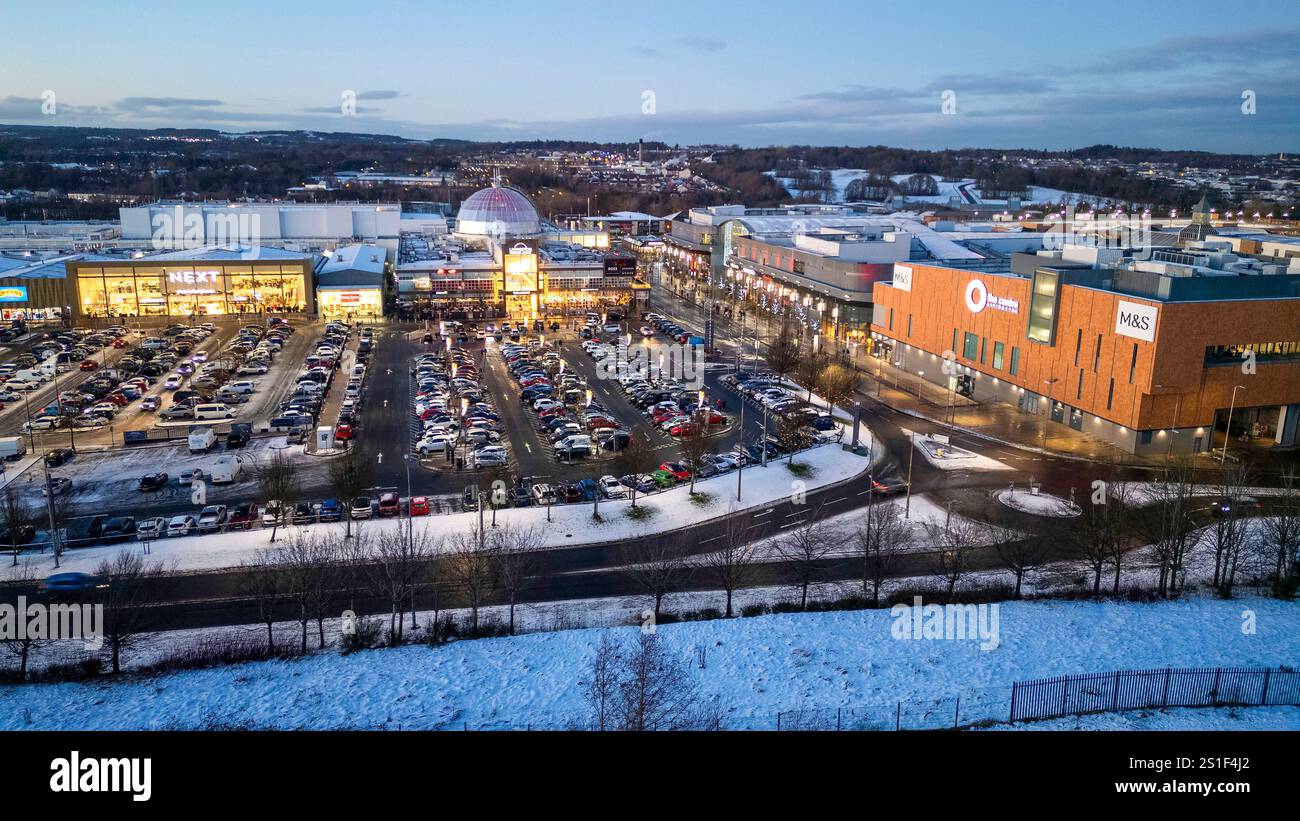 Aerial view of the Livingston town centre and Almondvale shopping ...
