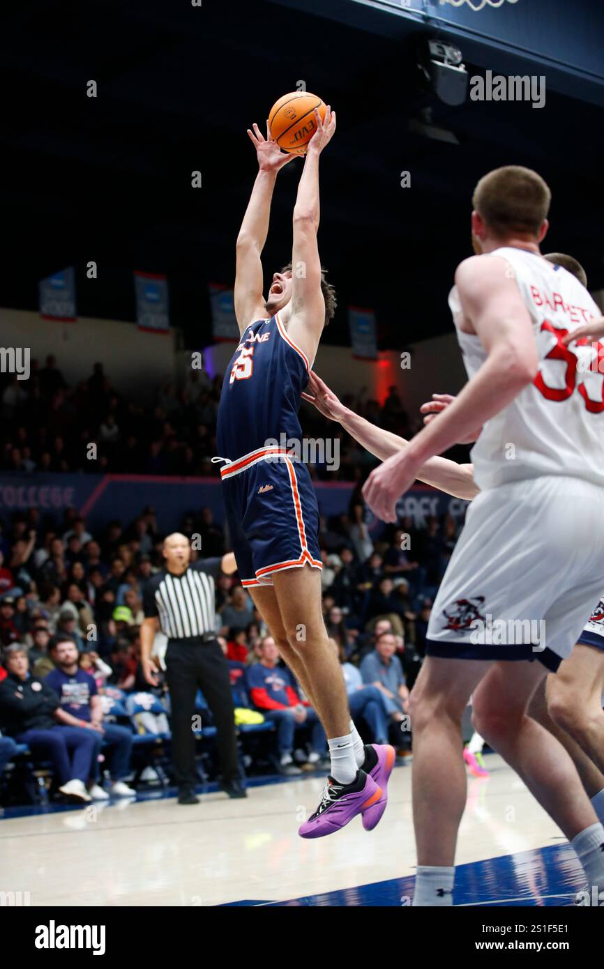 MORAGA, CA - JANUARY 02: Pepperdine Waves forward Danilo Dozic (35 ...