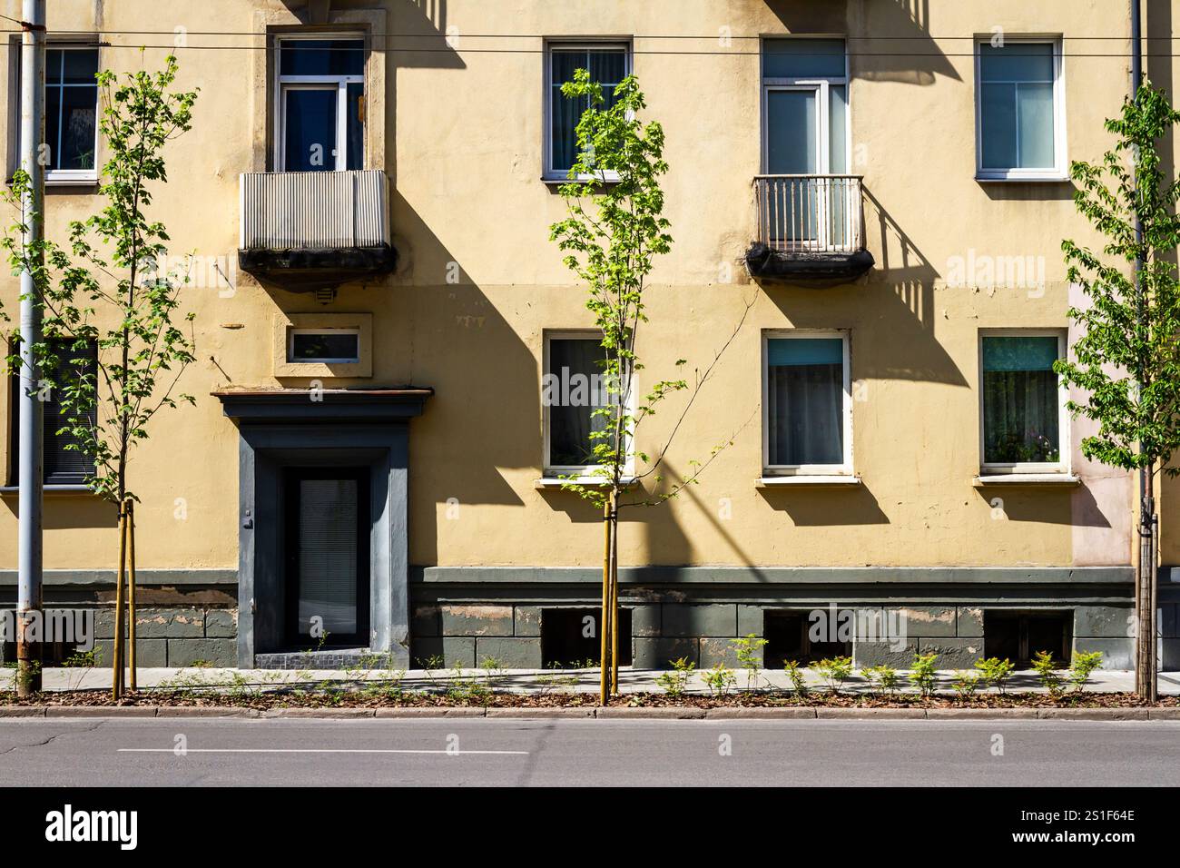 Soviet era architecture style of living district in Vilnius, Lithuania ...