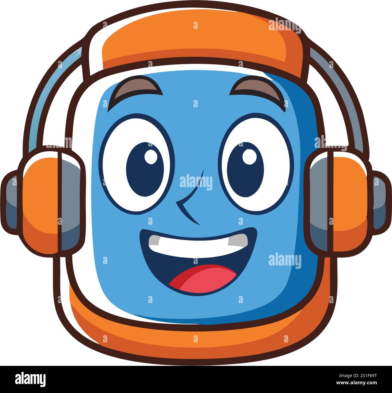 Playful and colorful call center mascot icon featuring a cheerful face ...