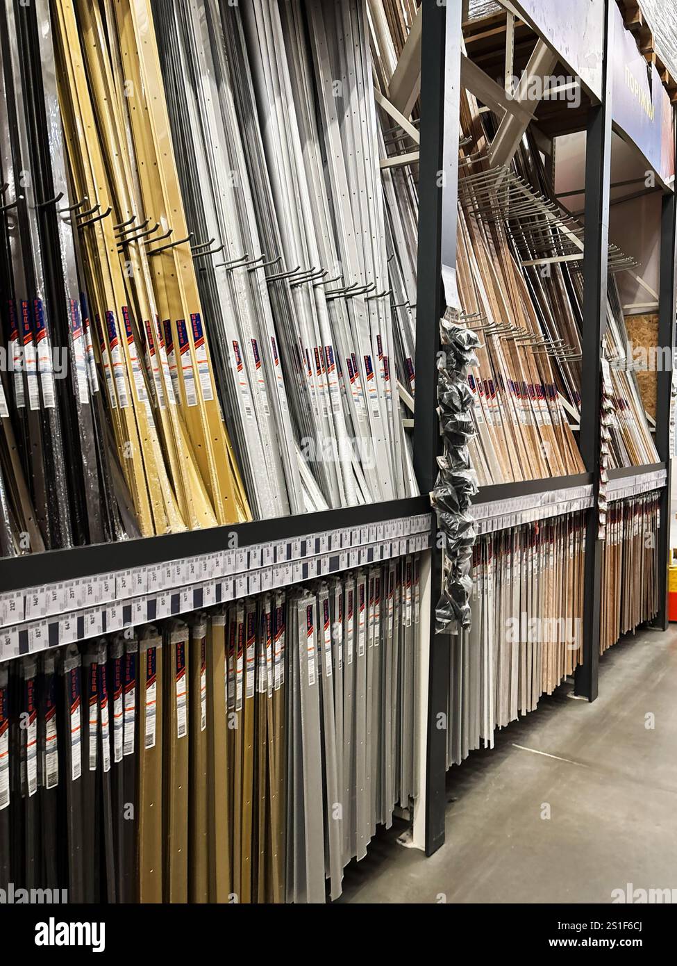 Kyiv, Ukraine - January 03, 2025: Organized display of metallic ...