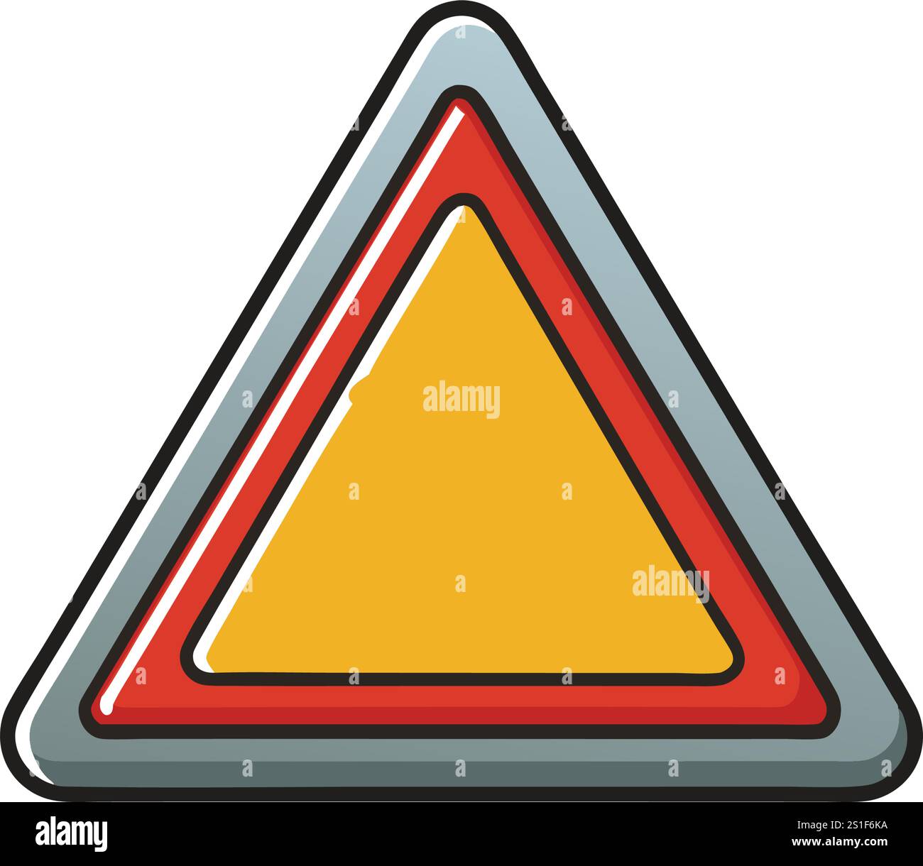 Illustration of a triangular warning symbol, vibrant design with a ...