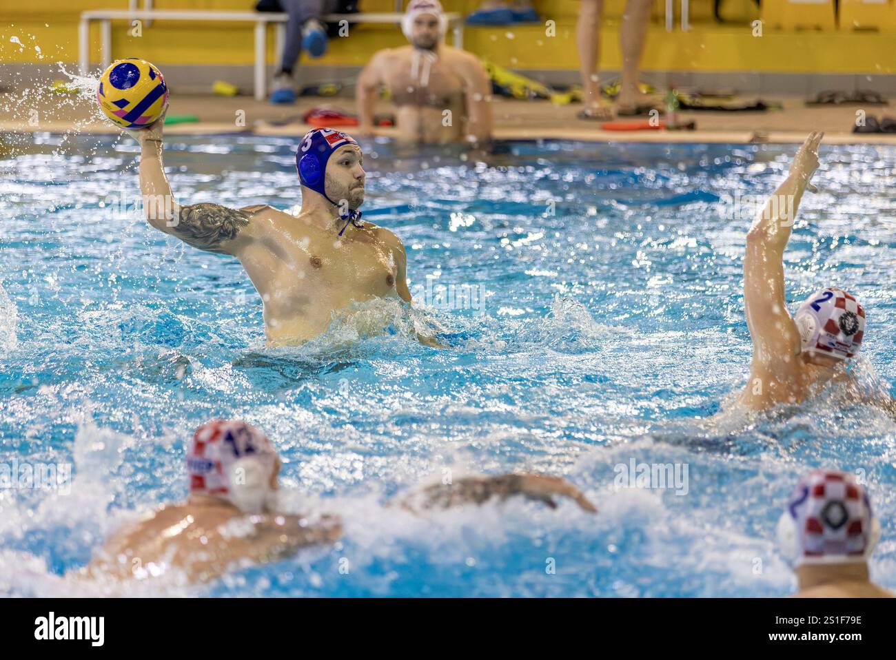 Osijek, Croatia. 03rd Jan, 2025. Rino Buric of Croatian water polo team ...