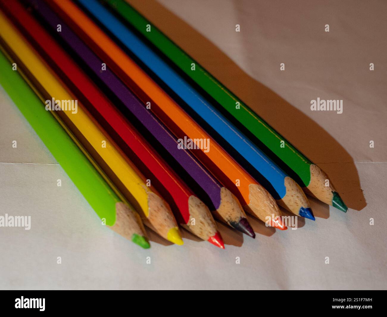 Pen, pencil, colours, colourful stationery Stock Photo - Alamy