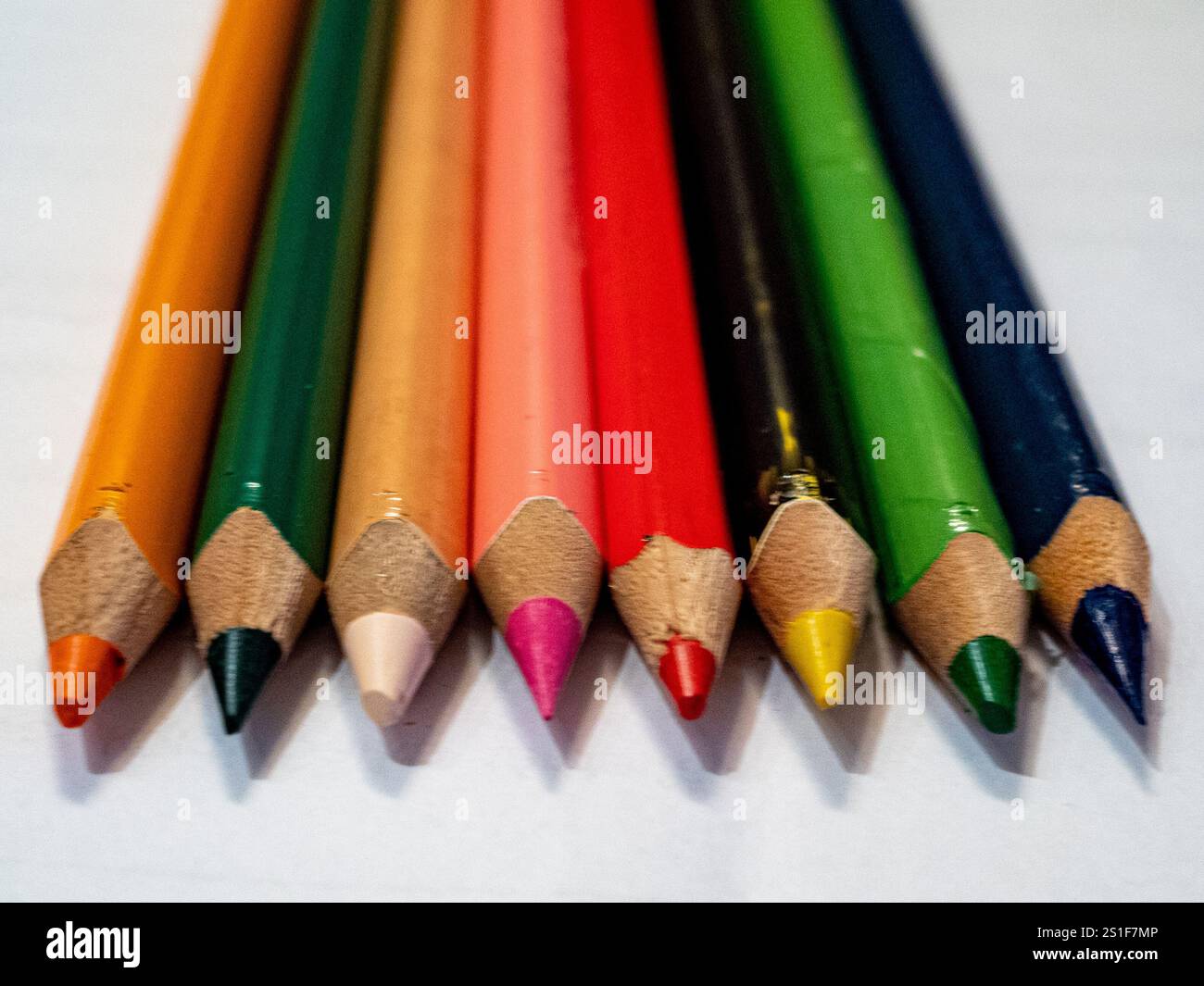 Pen, pencil, colours, colourful stationery Stock Photo - Alamy