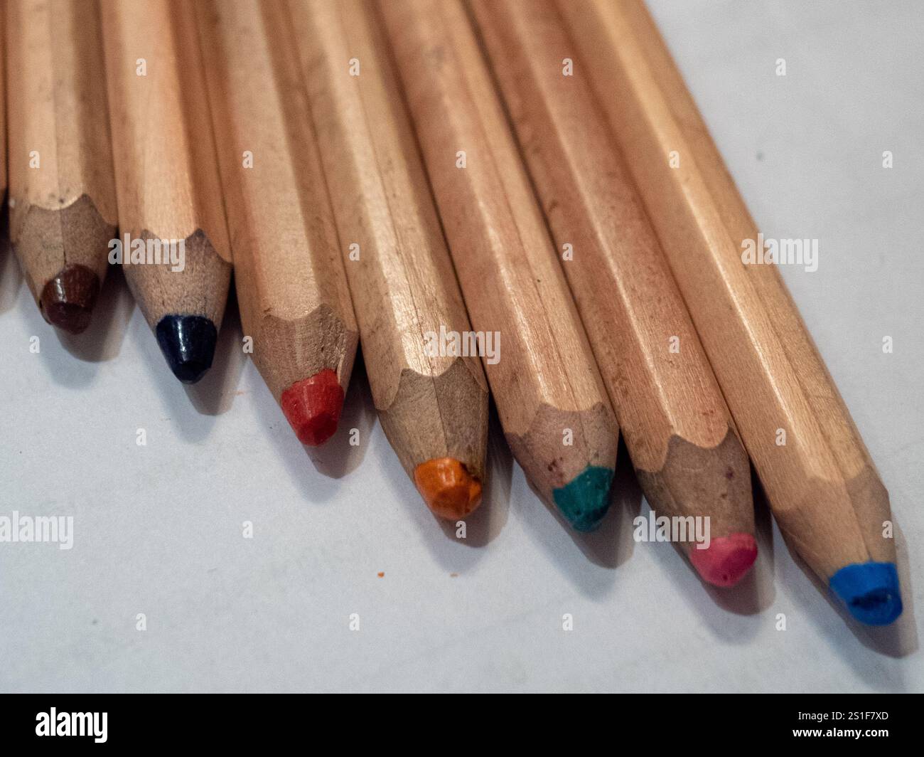 Pen, pencil, colours, colourful stationery Stock Photo - Alamy