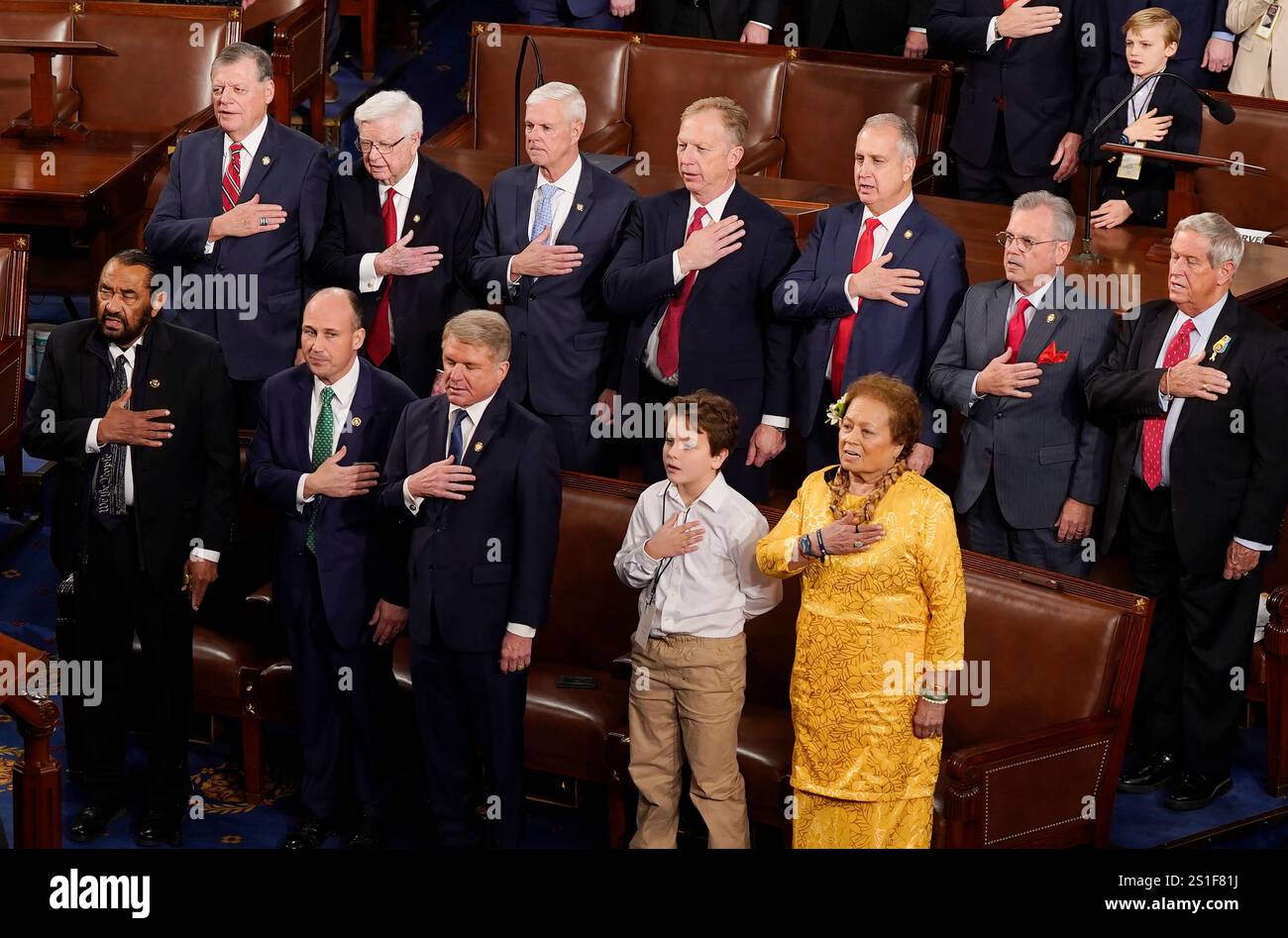 Members say the Pledge of Allegiance as the 119th session of the U.S ...