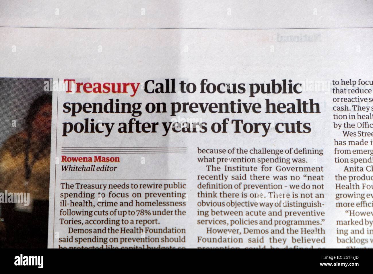 'Treasury Call to focus public spending on preventive health policy ...