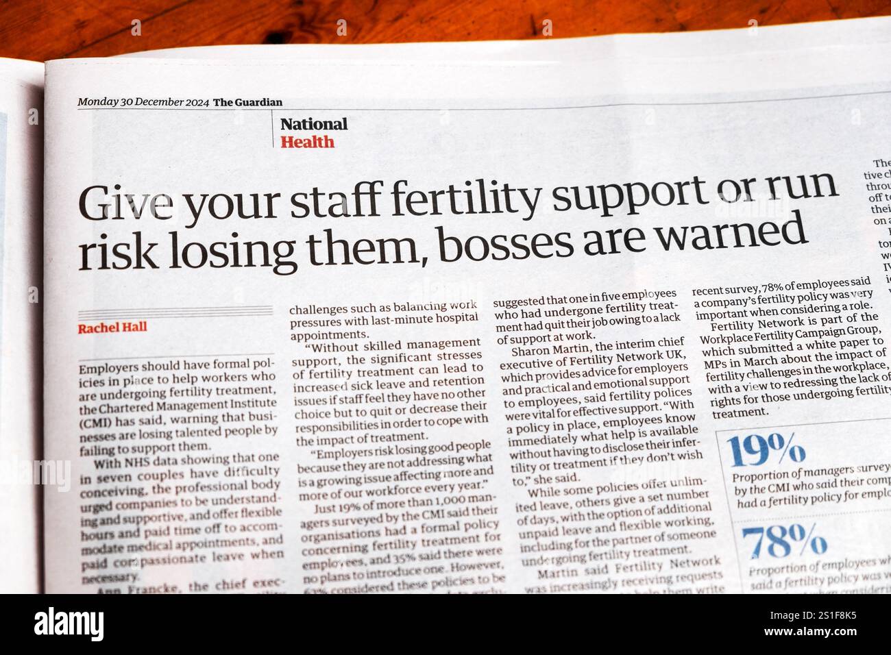 'Give your staff fertility support or run risk losing them, bosses are ...