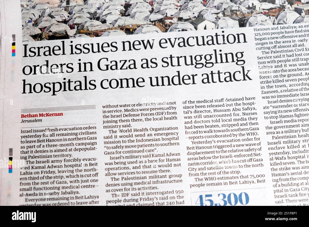 'Israel issues new evacuation orders in Gaza as struggling hospitals come under attack' Guardian ...