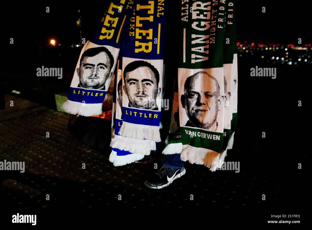 Luke Littler and Michael van Gerwen half and half scarves for sale ...