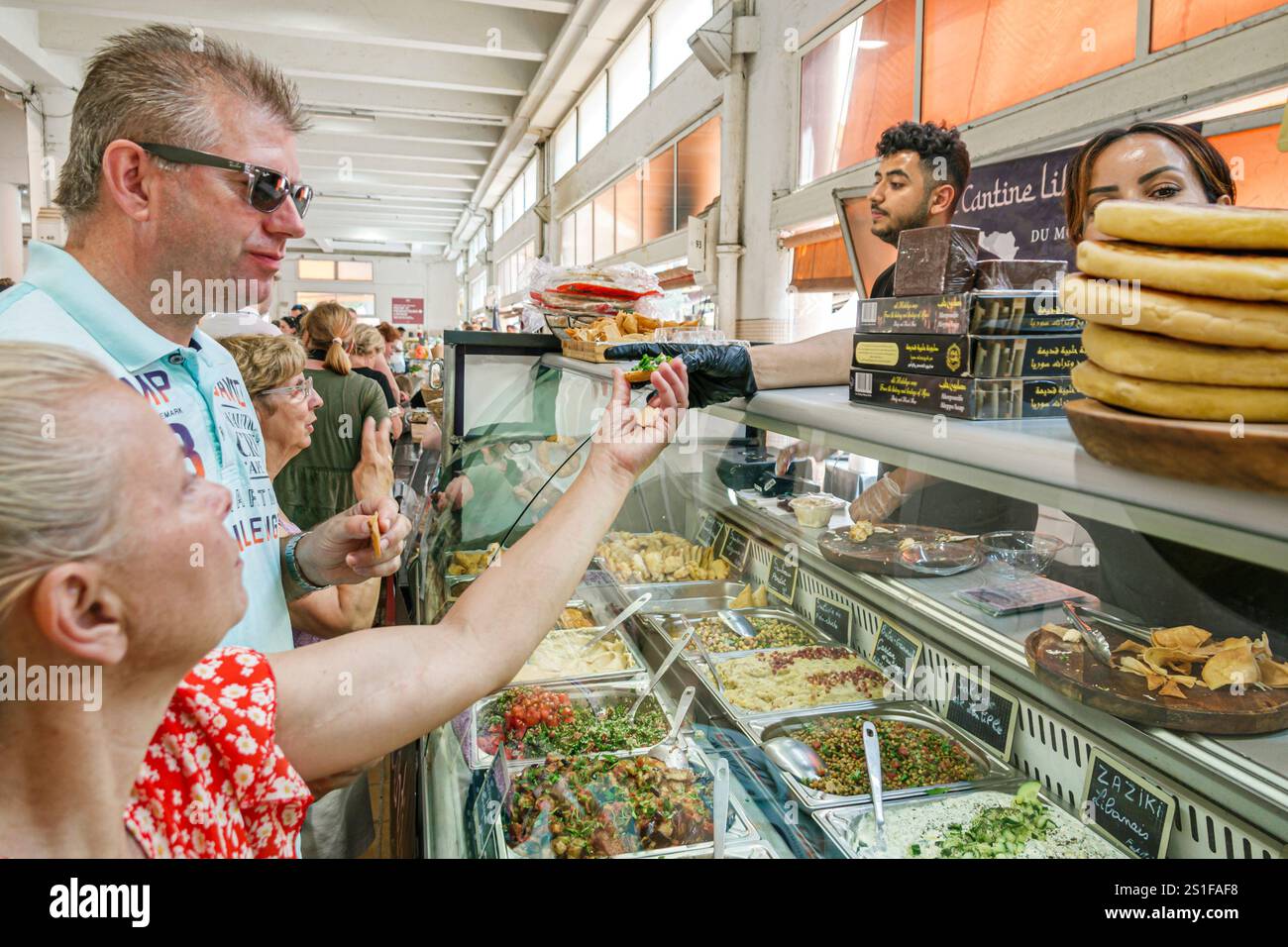 Deli items hummus tabbouleh hi-res stock photography and images - Alamy