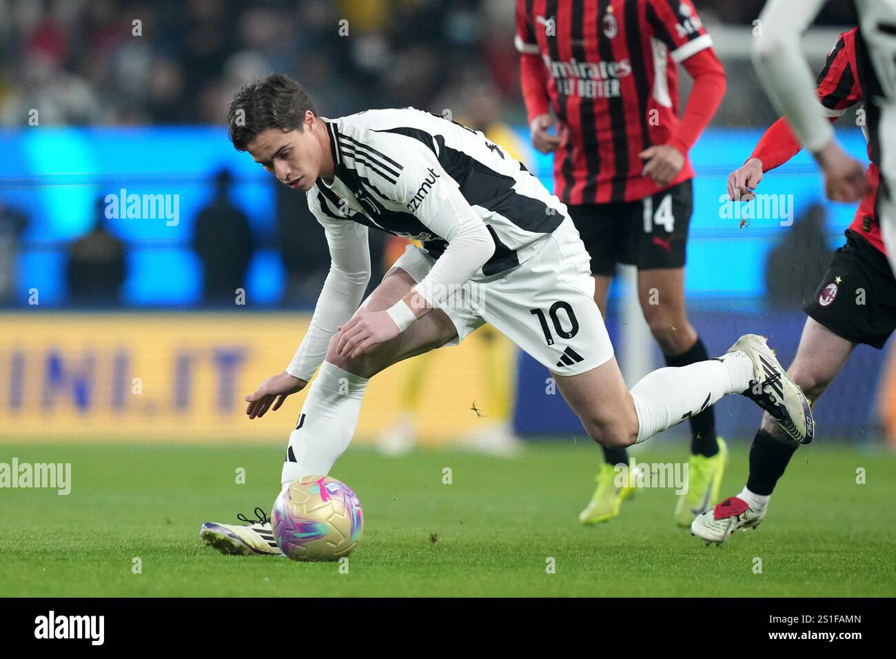 Juventus’ Kenan Yildiz during the EA Sports FC italian Supercup 2024/ ...
