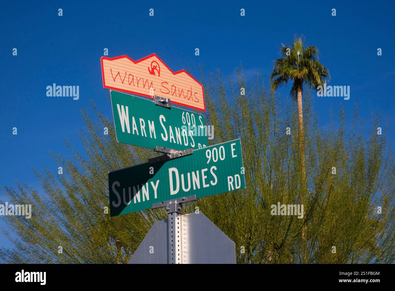 Street signs, Palm Springs, California, United States of America Stock ...