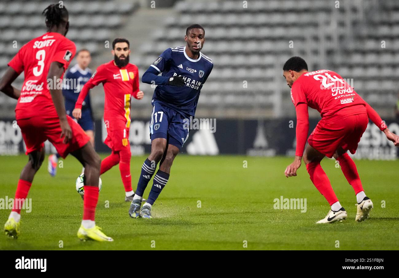 17 Adama CAMARA (pfc) during the Ligue 2 BKT match between Paris FC and Martigues at Stade ...