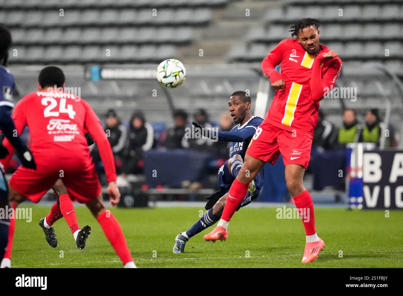 17 Adama CAMARA (pfc) during the Ligue 2 BKT match between Paris FC and Martigues at Stade ...