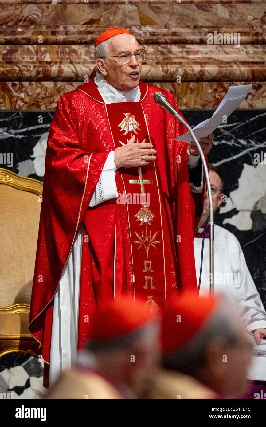 Vatican, Vatican. 02nd Jan, 2025. Cardinal Giovanni Battista Re ...