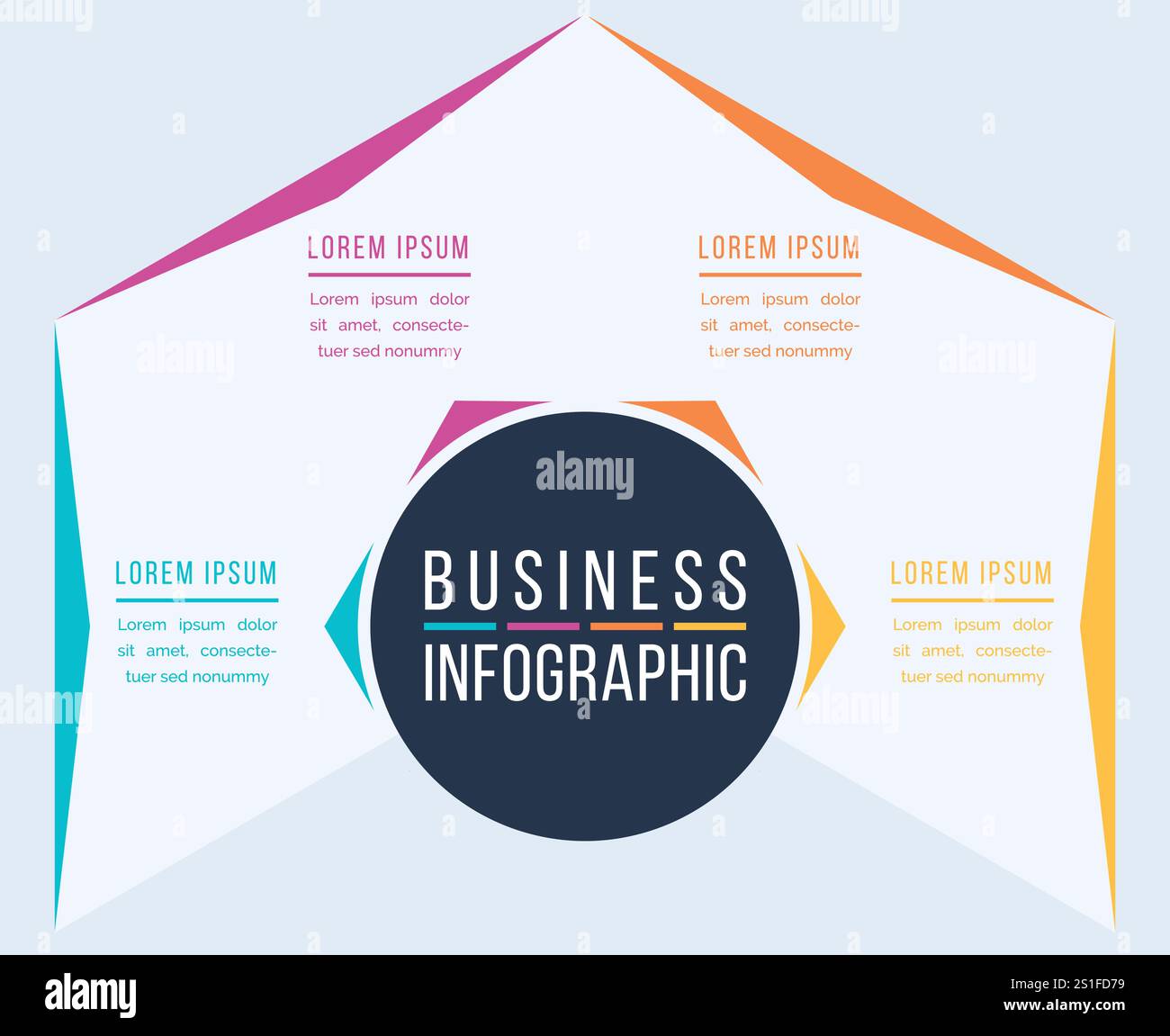 4 Steps business Infographic design 4 steps, objects, elements or options infographic business ...