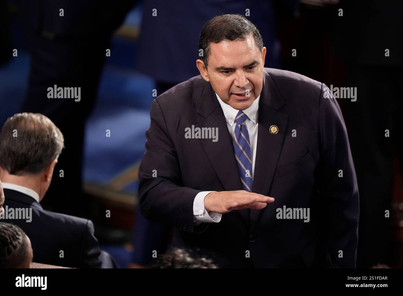 Rep. Henry Cuellar, D-Texas, is pictured as the House of Representatives meets to elect a ...