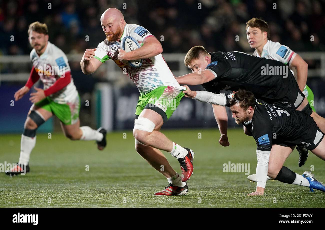 Harlequins James Chisholm scores their side's first try of the game ...