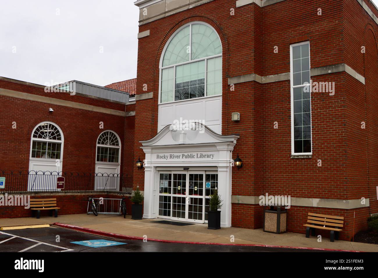 Rocky River, Ohio, public library building, December 2024 Stock Photo ...