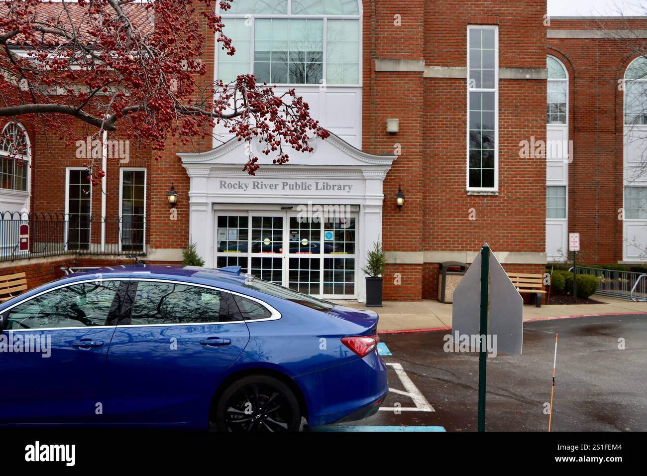 Rocky River, Ohio, public library building, December 2024 Stock Photo ...