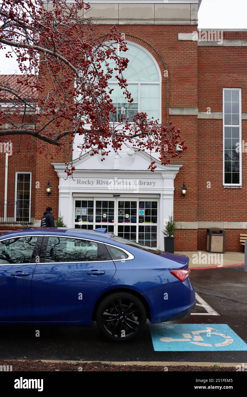 Rocky River, Ohio, public library building, December 2024 Stock Photo ...
