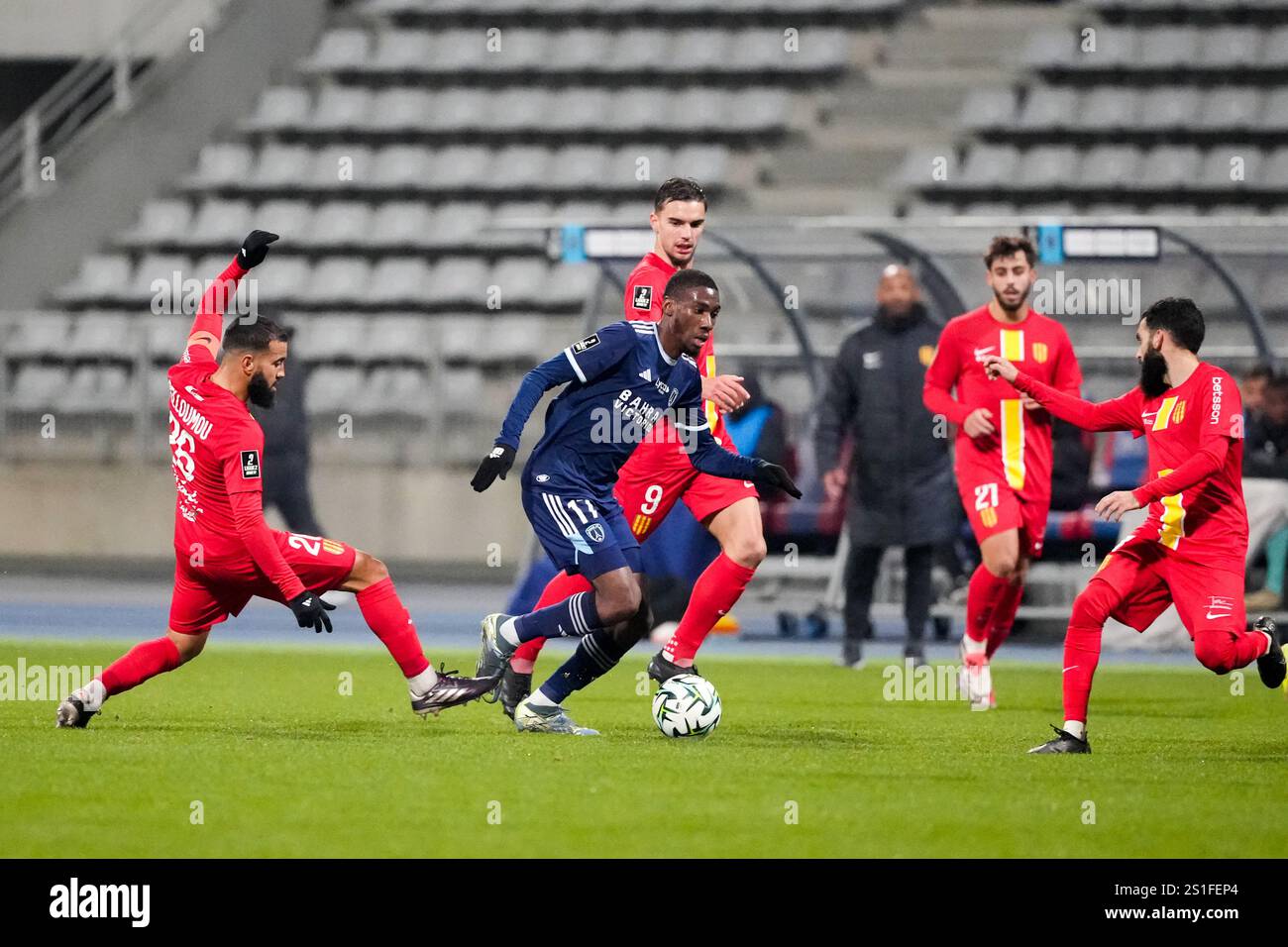 17 Adama CAMARA (pfc) during the Ligue 2 BKT match between Paris FC and Martigues at Stade ...