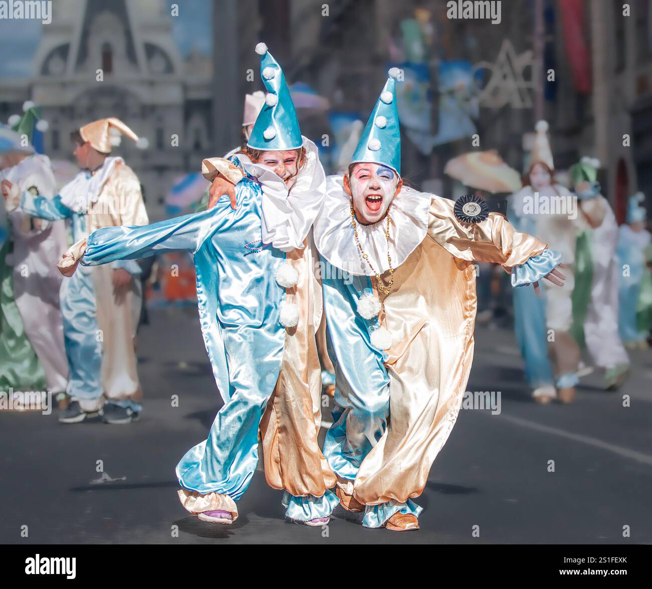 Mummers Parade 2025 participants in costumes of delicate shades of ...
