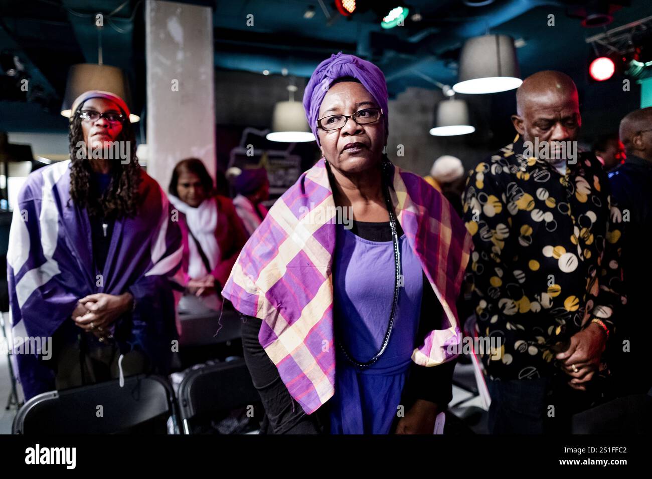 AMSTERDAM - Attendees during a Singi Neti for Desi Bouterse. The ...