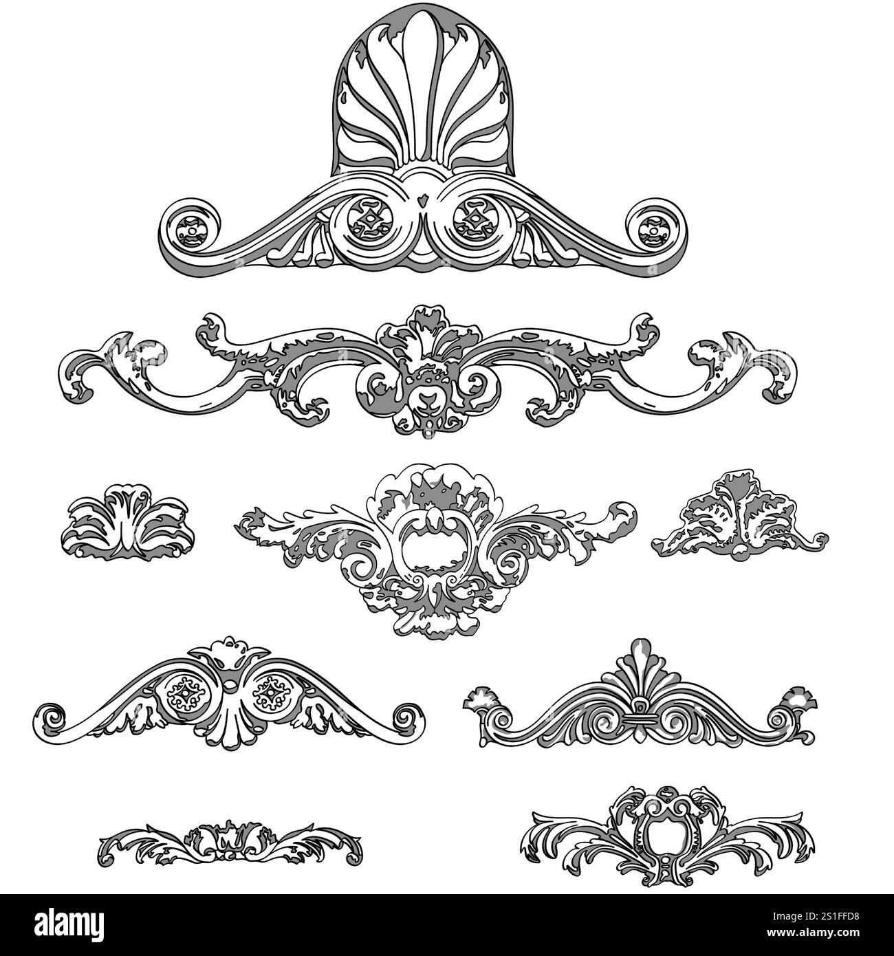 Rococo cartouche Cut Out Stock Images & Pictures - Alamy