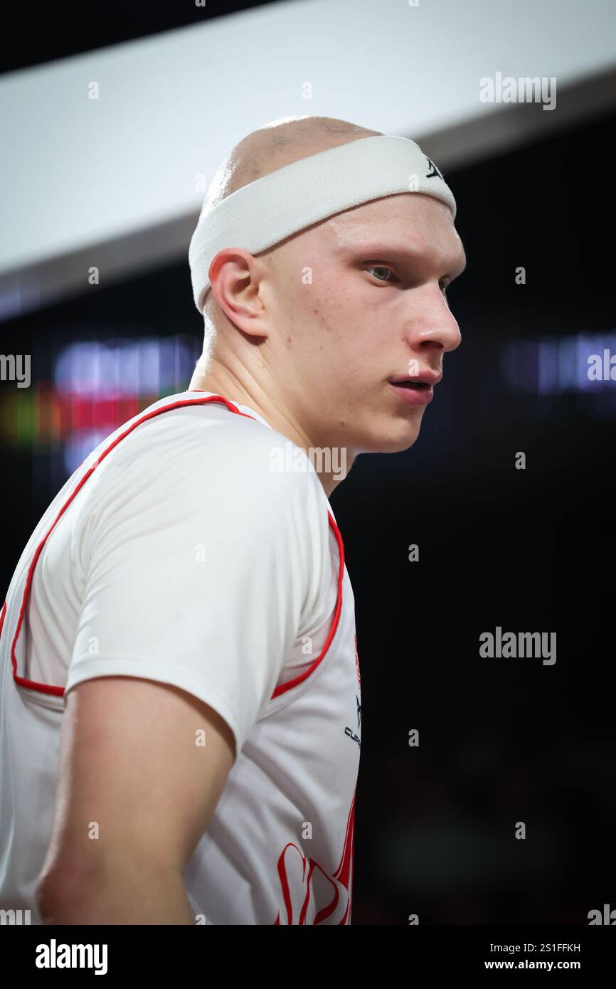 Charleroi, Belgium. 03rd Jan, 2025. Spirou's Quinten Smout pictured ...