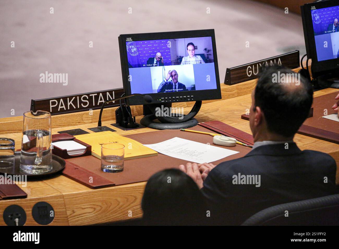 New York, New York, USA. 3rd Jan, 2025. View of Pakistan seating area ...