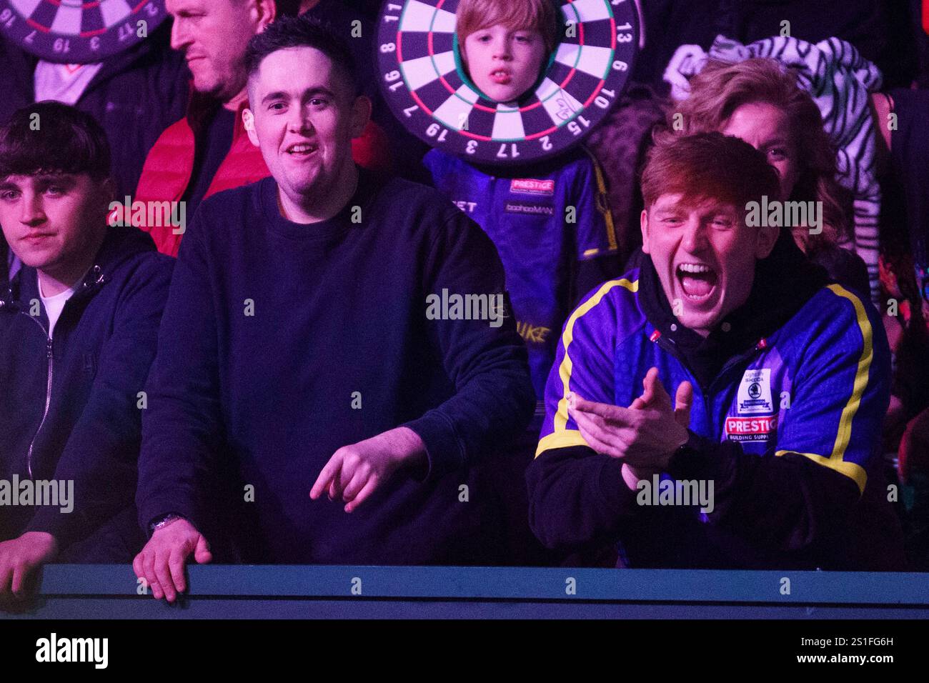 Angry Ginge and Pieface during the final of the Paddy Power World Darts ...