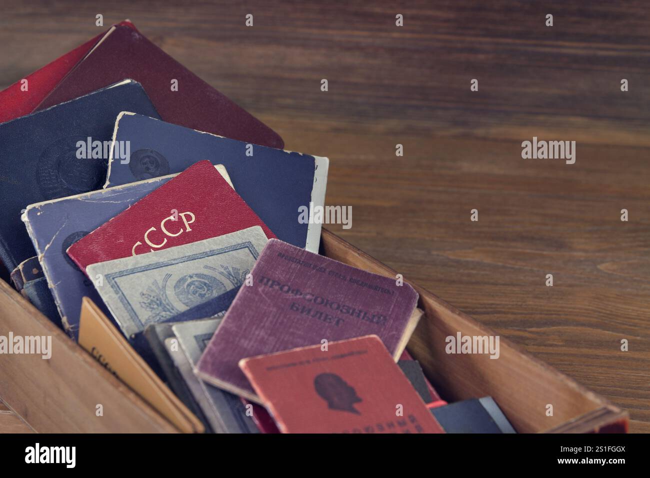 Personal special documents of soviet man in USSR Stock Photo - Alamy