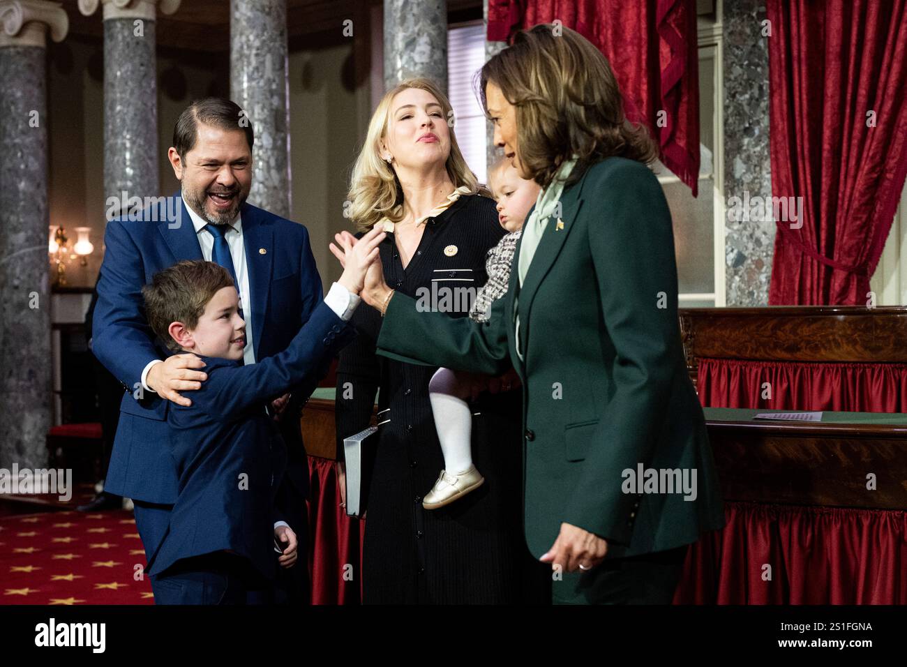 UNITED STATES - JANUARY 3: Sen. Ruben Gallego, D-Ariz., and his wife ...