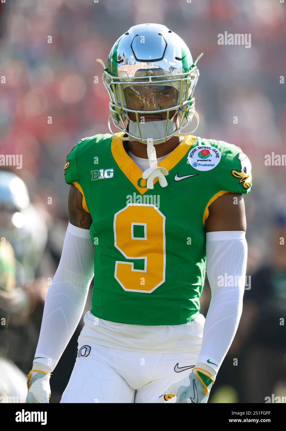 January 01, 2025 Oregon Ducks defensive back Nikko Reed (9) in action ...