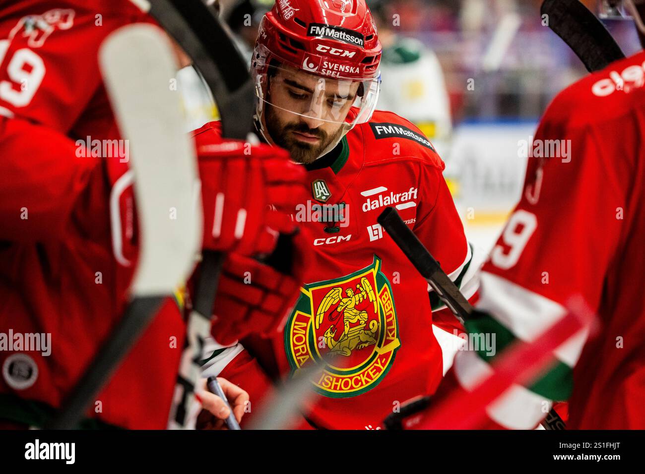 Mora, Sverige. 03rd Jan, 2025. 250103 Moras Max Martin under ishockeymatchen i Hockeyallsvenskan ...