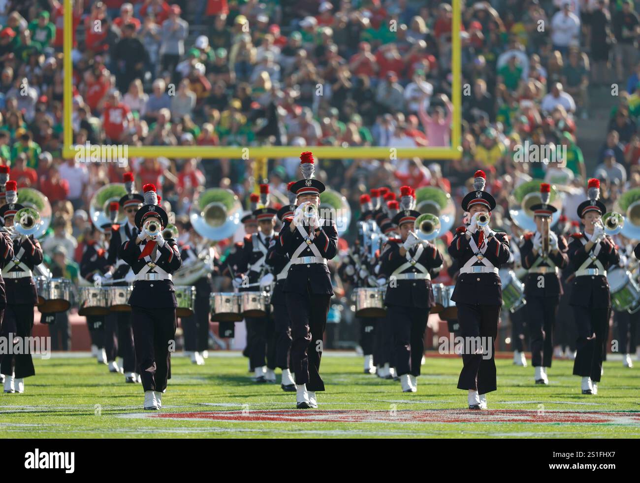 January 01, 2025 Ohio State Buckeyes marching band in action during the ...