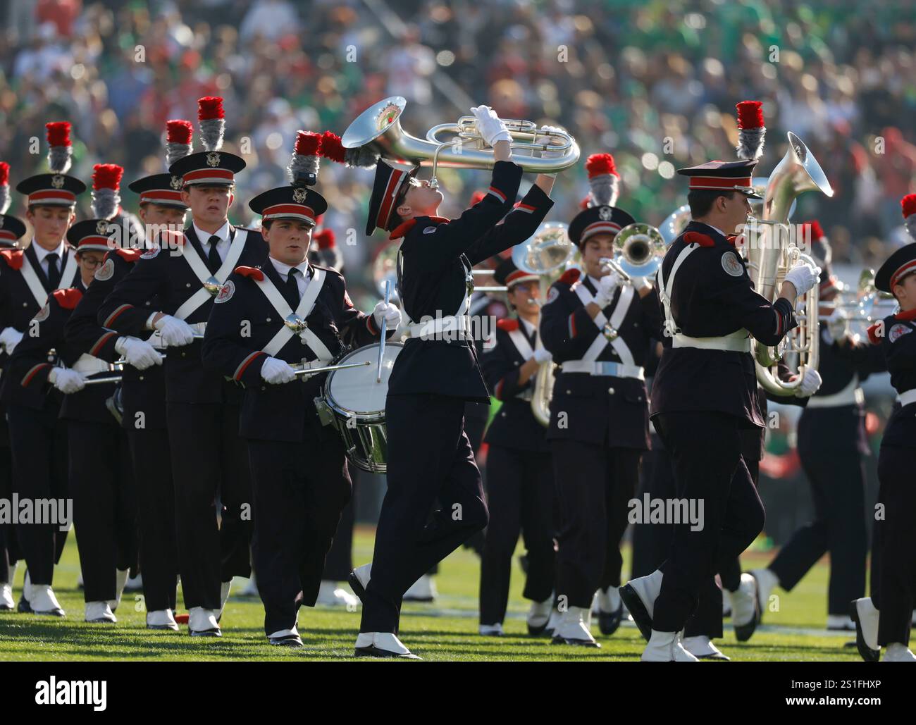 January 01, 2025 Ohio State Buckeyes marching band in action during the ...