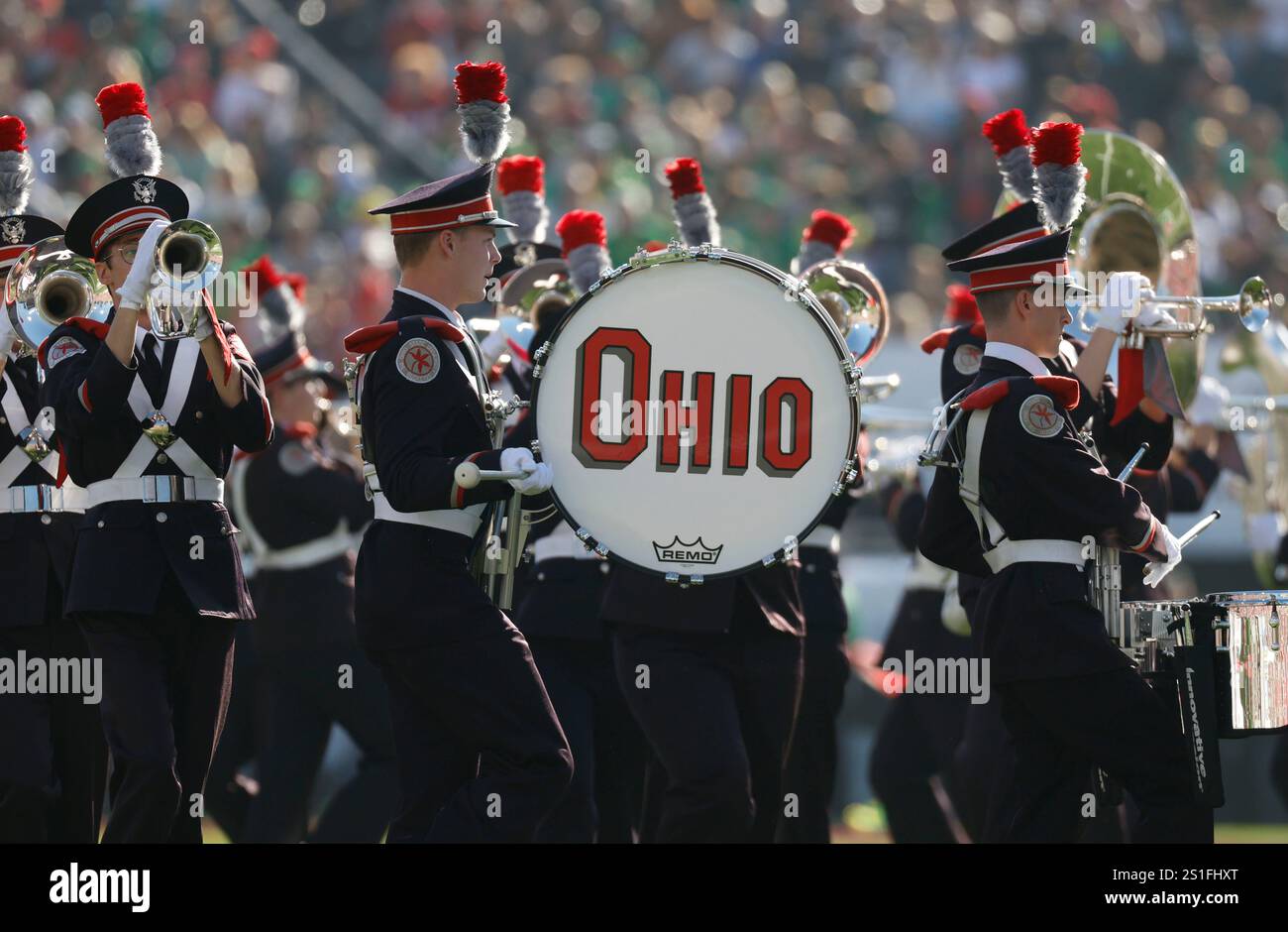 Pasadena, California, USA. 01st Jan, 2025. Ohio State Buckeyes marching ...